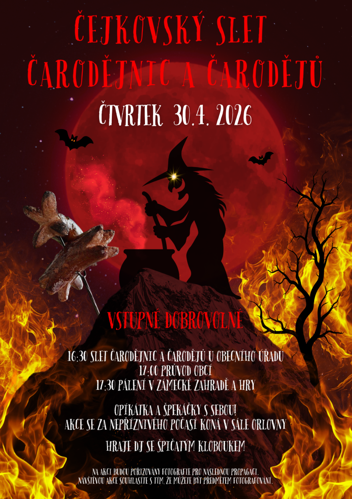 Čejkovský slet čarodějnic a čarodějů - Oficiální stránky obce Čejkovice